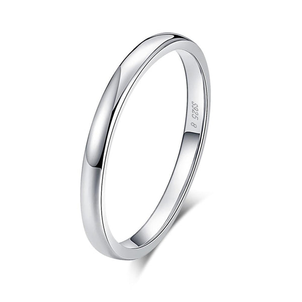 2mm or 4mm .925 Sterling Silver Unisex Rings