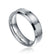 6mm Brushed Beveled Edges Silver Tungsten Unisex Ring